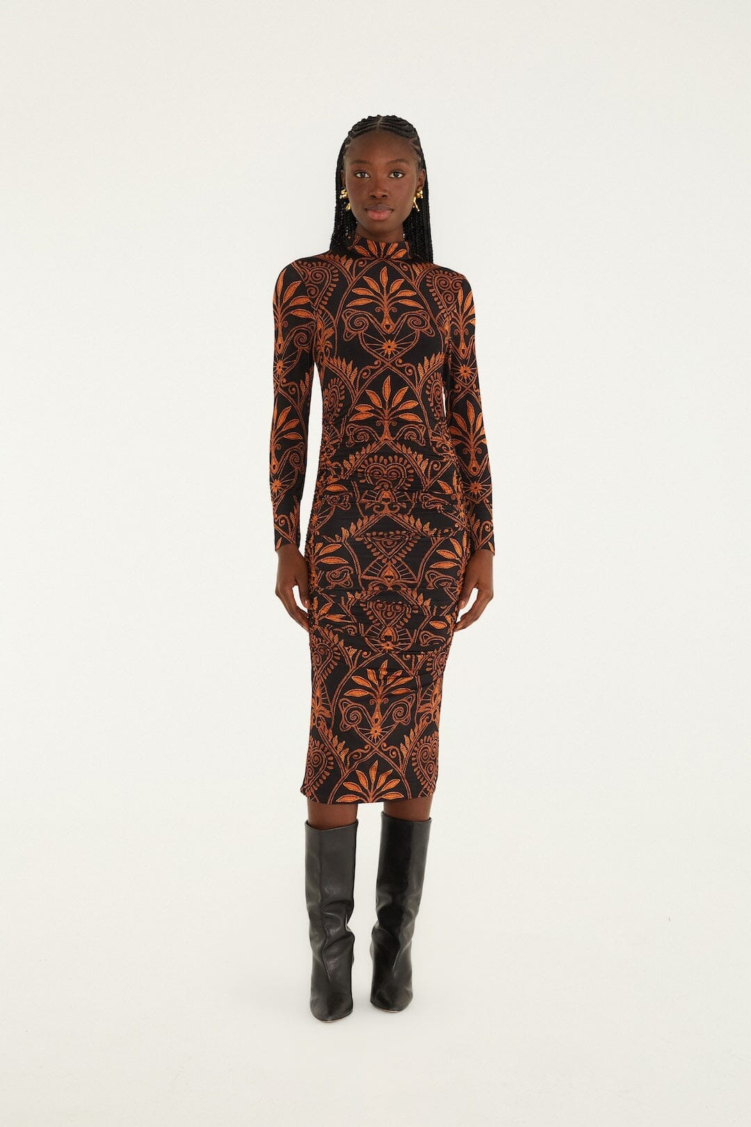 FARM RIO Cornely Ainika Jersey Midi Dress